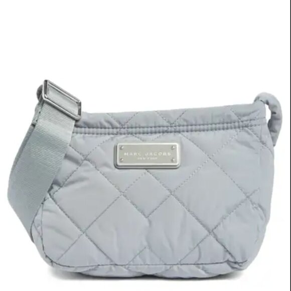 Marc Jacobs | Bags | Marc Jacobs Quilted Nylon Crossbody Bag Rock Grey ...
